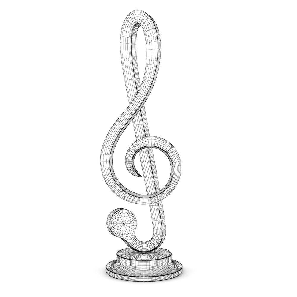 Treble Clef Figure 3D model - Download Sculptures on 3DModels.org