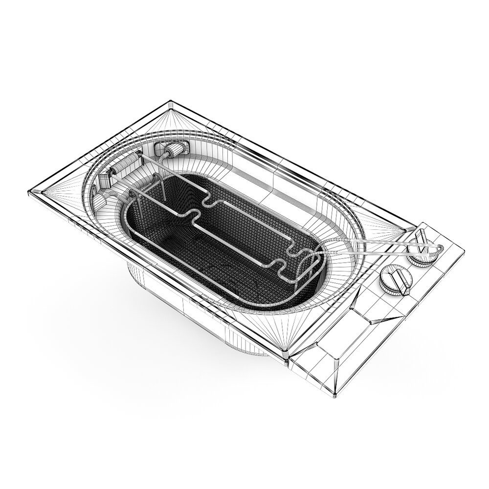 Built in Fryer 3D model - Download Home Appliances on 3DModels.org