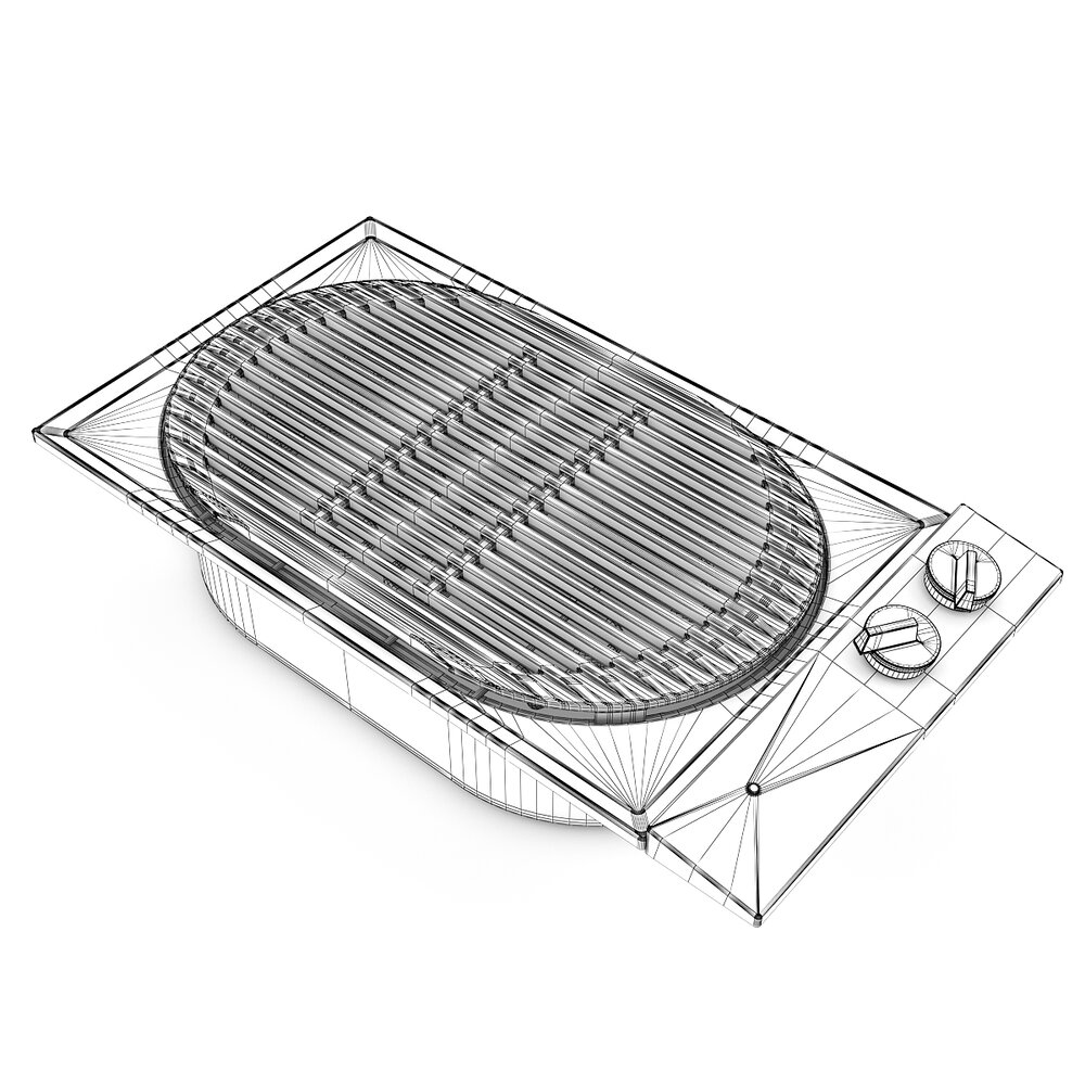 Built in Electric Grill 3D model - Download Home Appliances on 3DModels.org