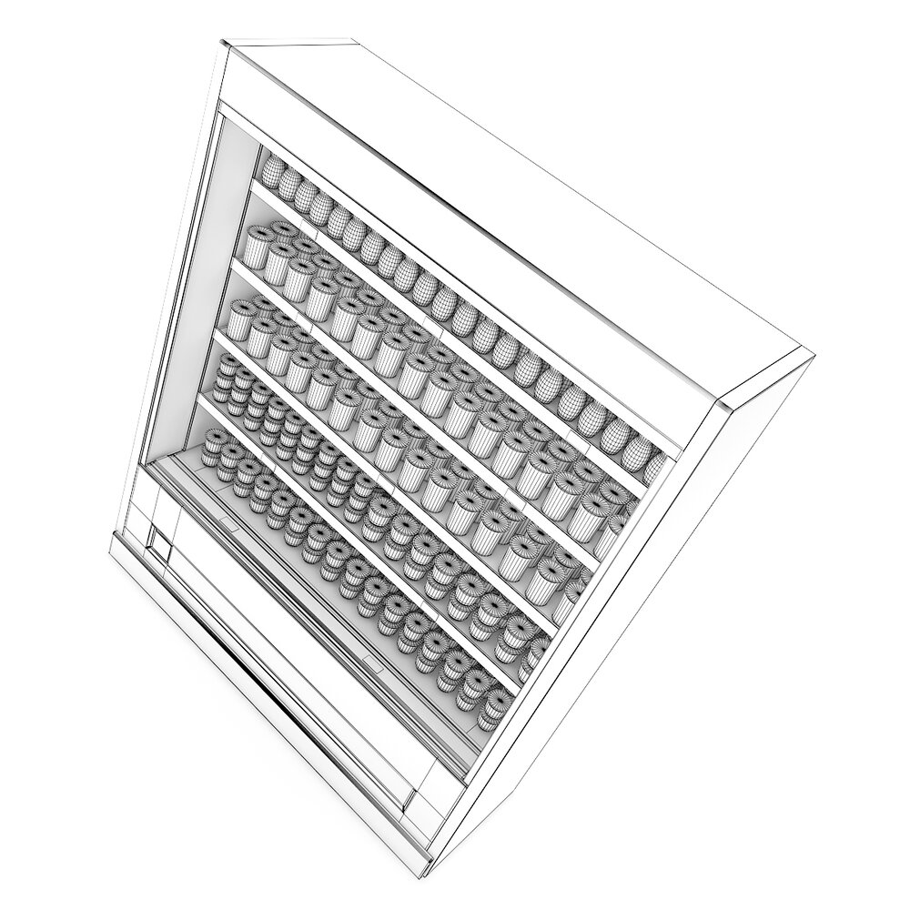 Retail Display Shelf Refrigerator 3D model - Download Appliances on ...