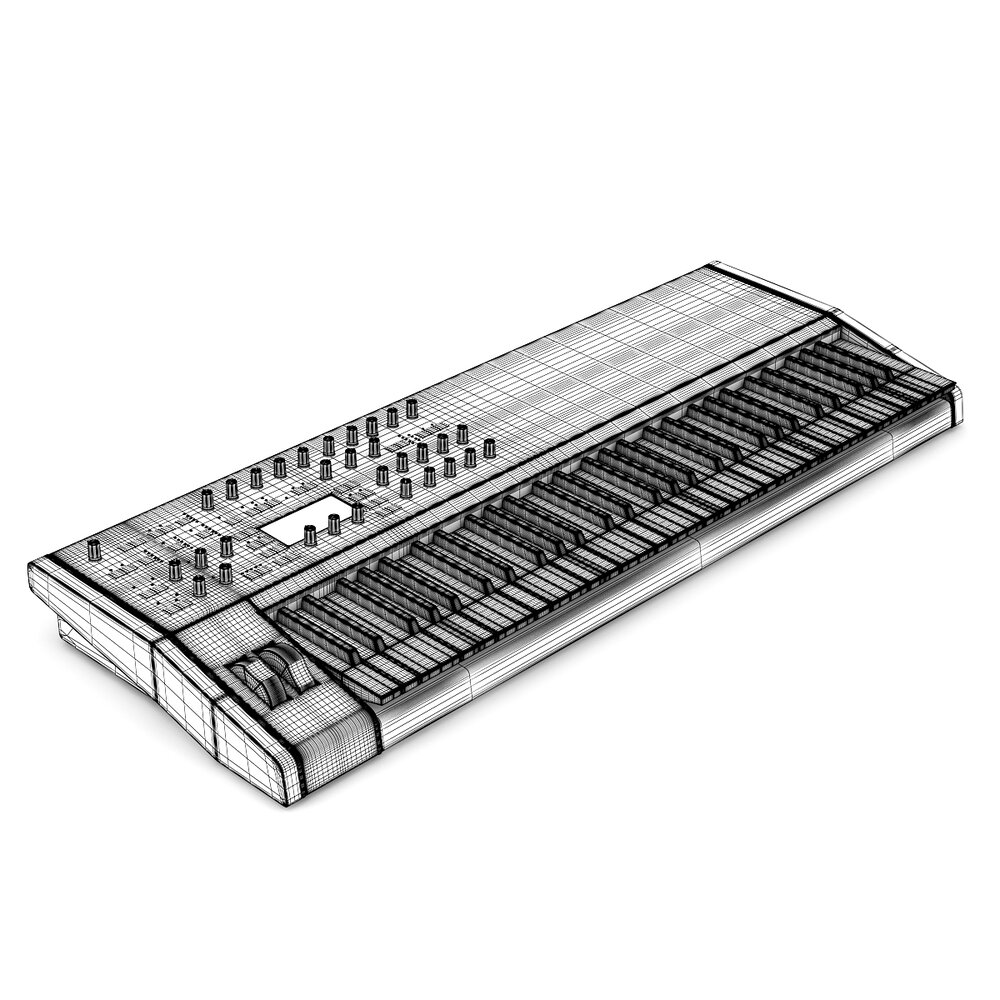 Keyboard Workstation 2 3D model - Download Musical Instruments on ...