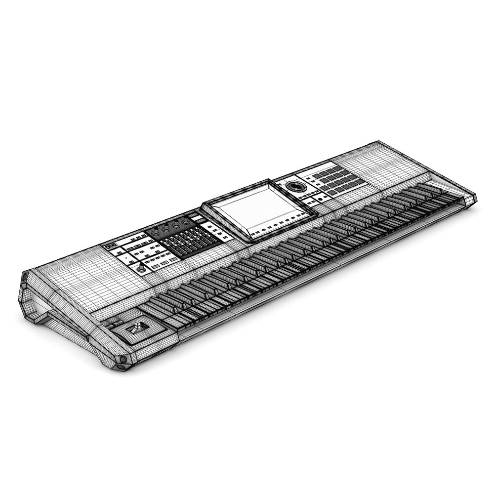 Keyboard Workstation 3 3D model - Download Musical Instruments on ...