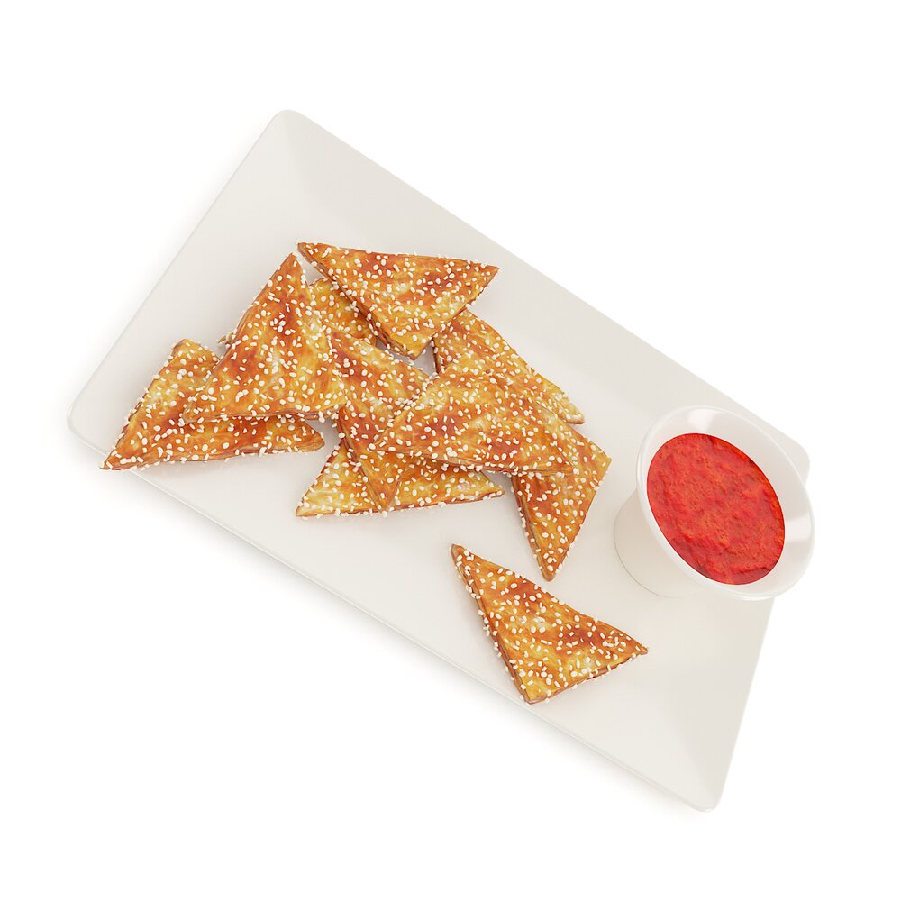 Nachos with Sauce 3D model - Download Fast food on 3DModels.org