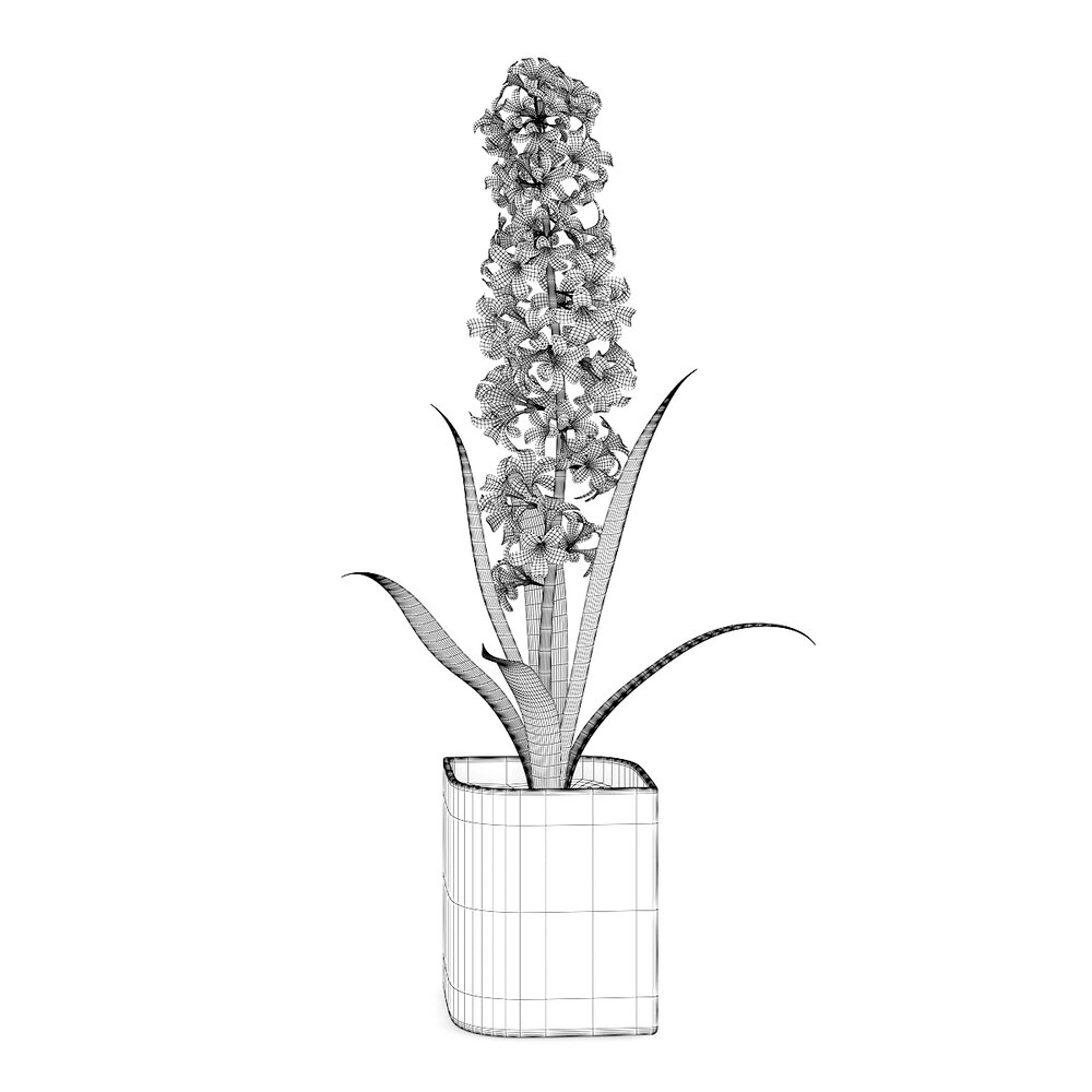 Purple Flower in Pot 3D model - Download Flowers on 3DModels.org