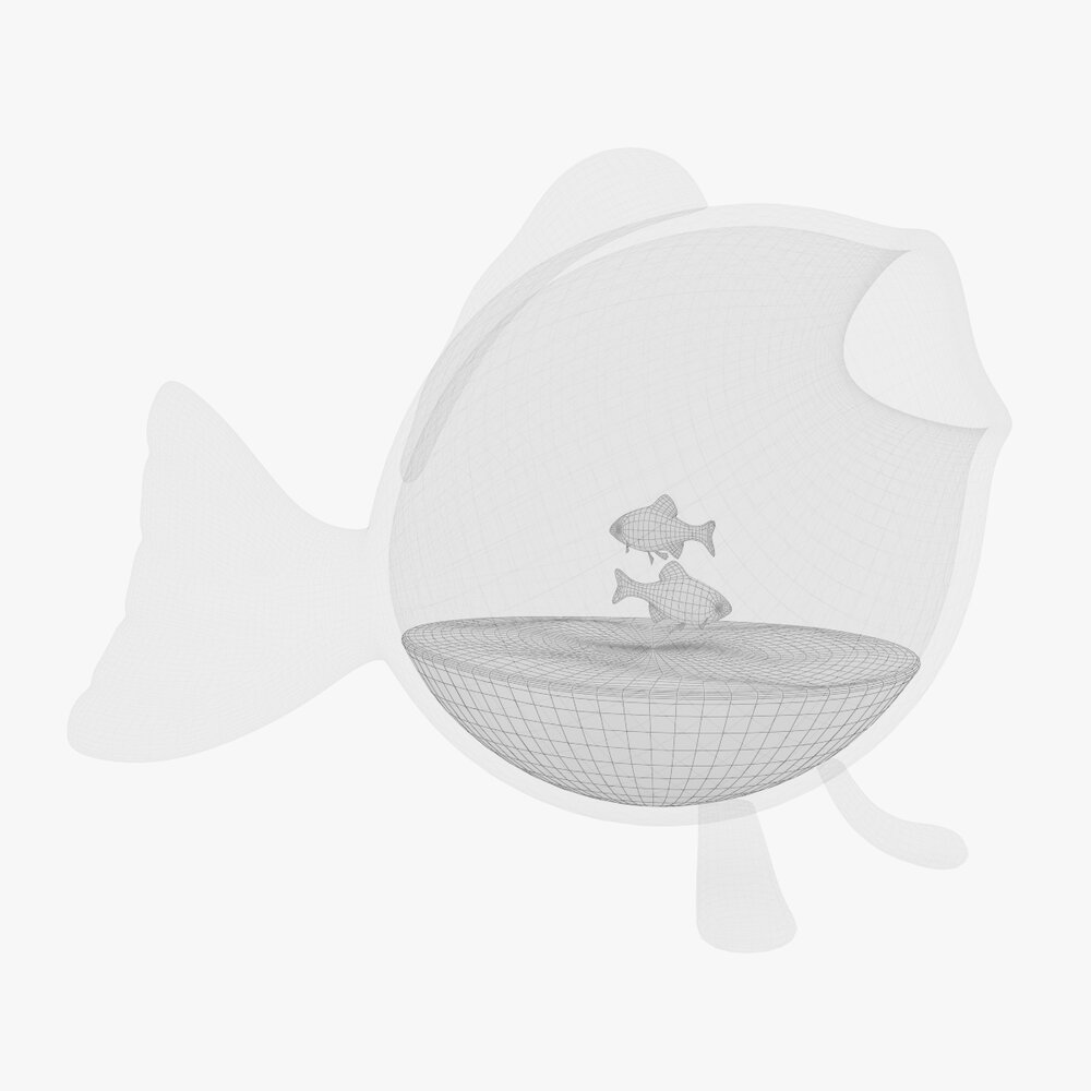 Fish-shape Aquarium 3D model - Download Hobbies on 3DModels.org