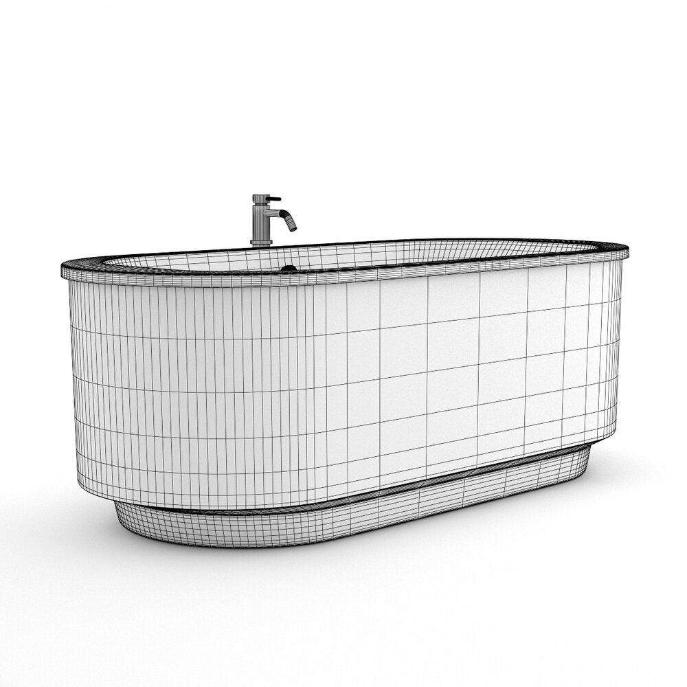 Bathtub 3D model - Download Bathroom Fixtures on 3DModels.org