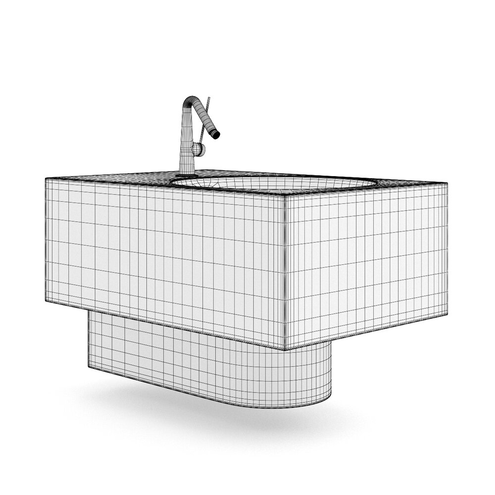 Square Bidet 3D model - Download Bathroom Fixtures on 3DModels.org