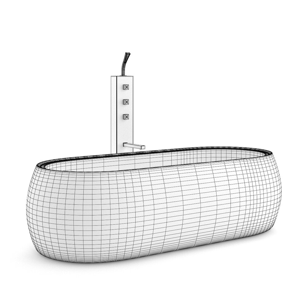 Bathtub 3D model - Download Bathroom Fixtures on 3DModels.org