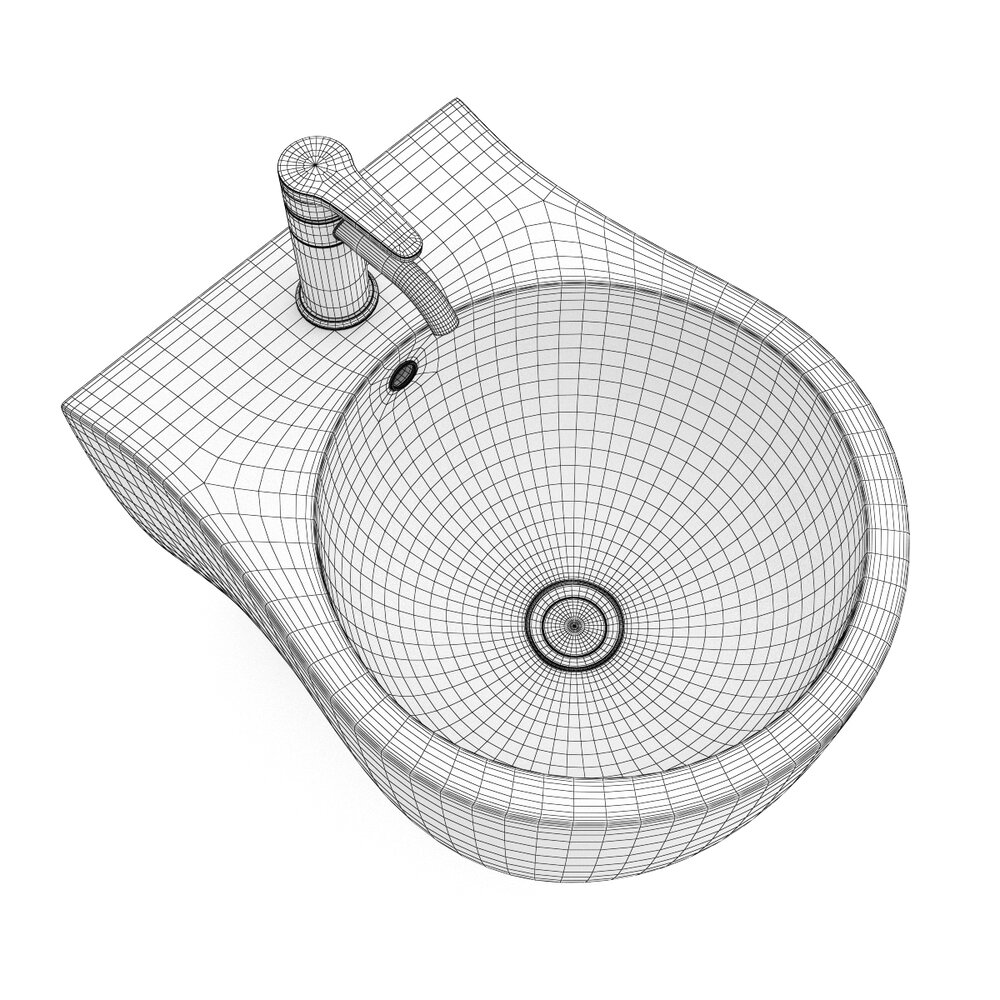 Round Bidet 3D model - Download Bathroom Fixtures on 3DModels.org