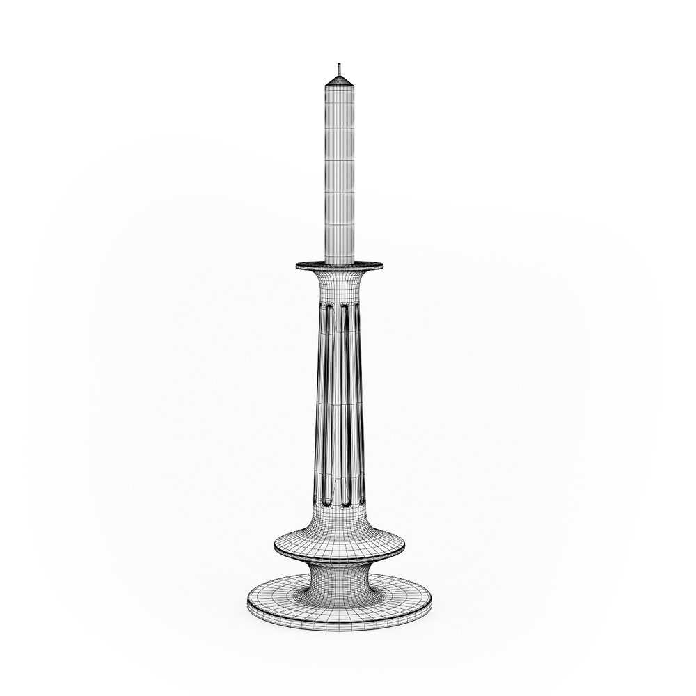 Metal Candlestick 3D model - Download Decoration on 3DModels.org