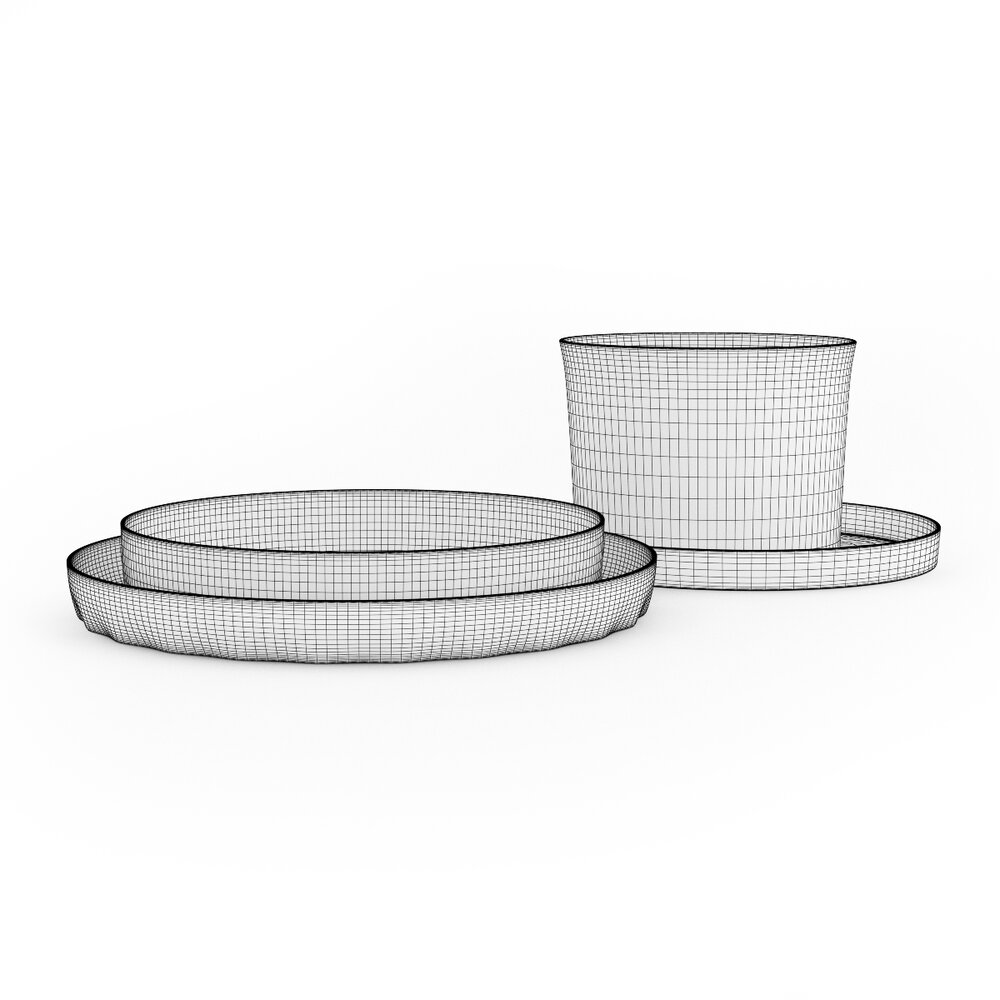 Baking Plates 3D model - Download Tableware on 3DModels.org