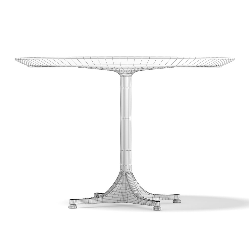 Round Table with White Top 3D model - Download Table on 3DModels.org