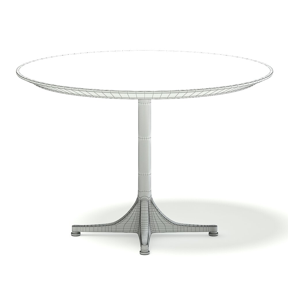 Round Table with White Top 3D model - Download Table on 3DModels.org