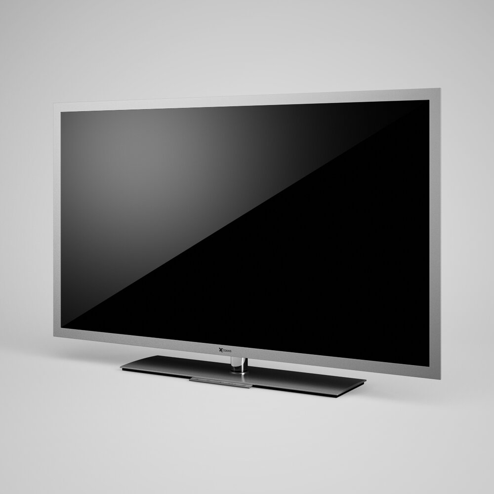 Televisor Pantalla Plana Con Marco Metálico Modelo 3D - Descargar ...