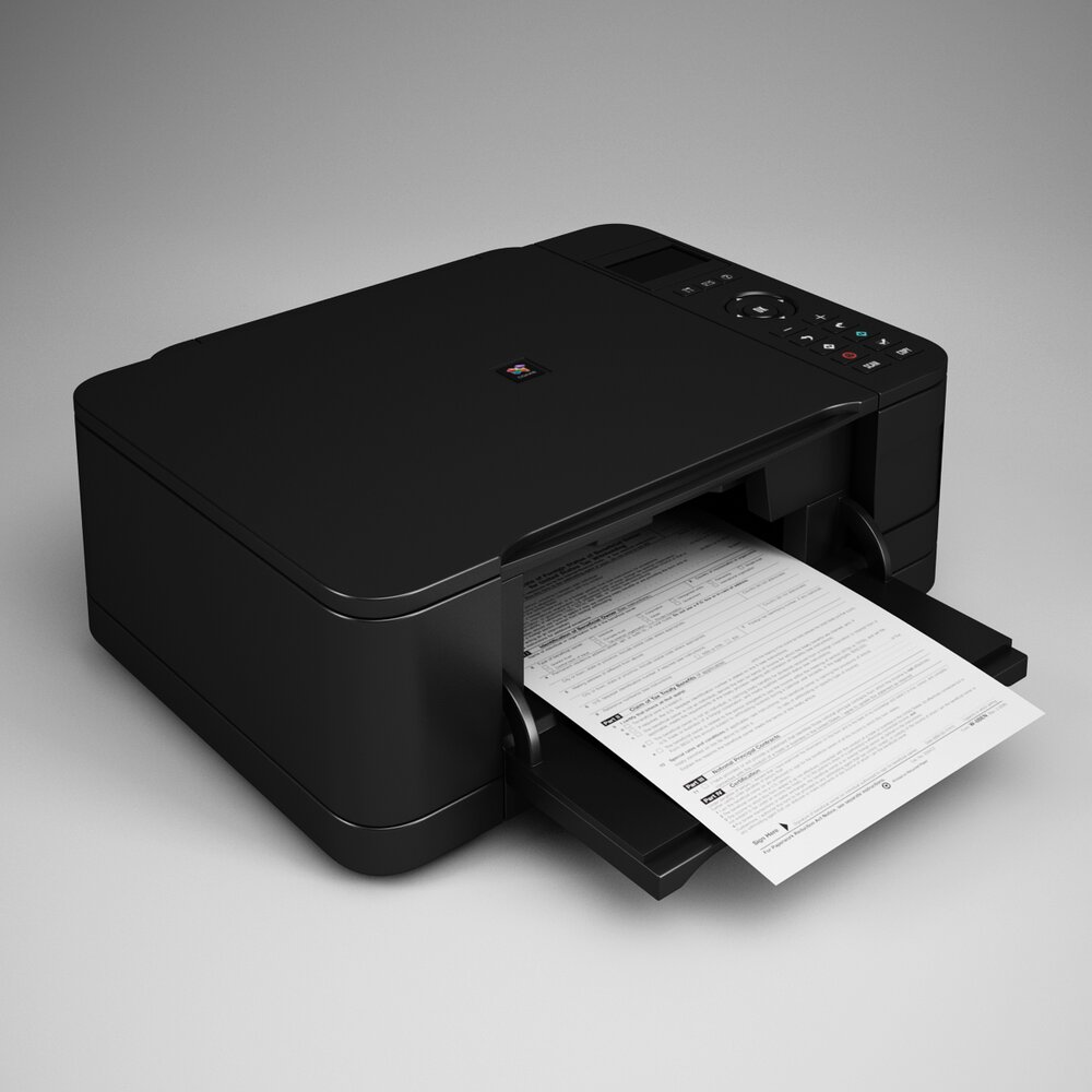 Multifunction Printer 3D model - Download Electronic Accessories on ...