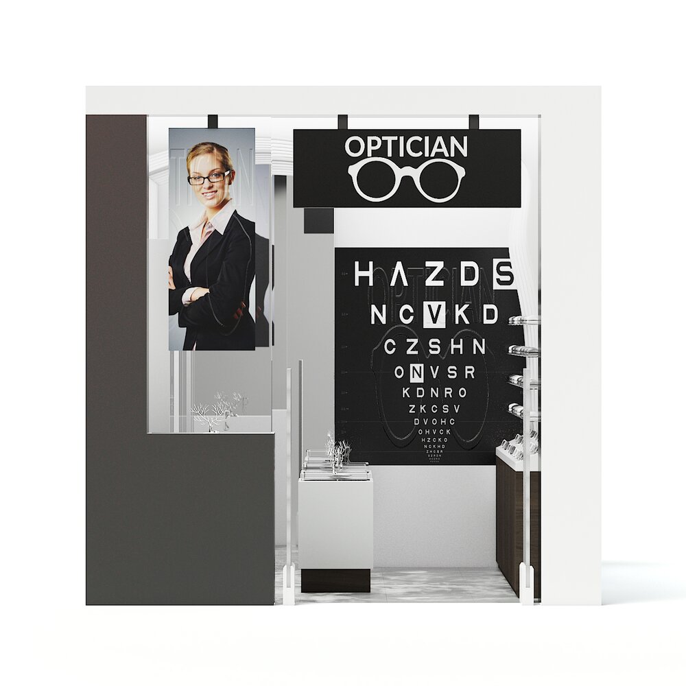 Optician Store 3D model - Download Commercial Appliance on 3DModels.org