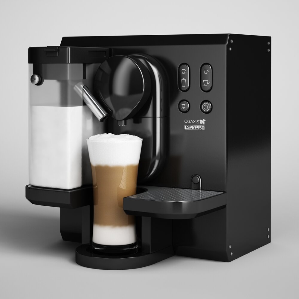 Modern Espresso Machine 03 3D model - Download Home Appliances on ...