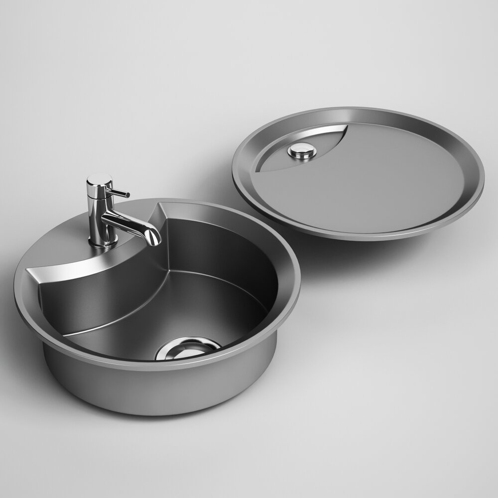Modern Circular Sink Design 3D model - Download Bathroom Fixtures on ...