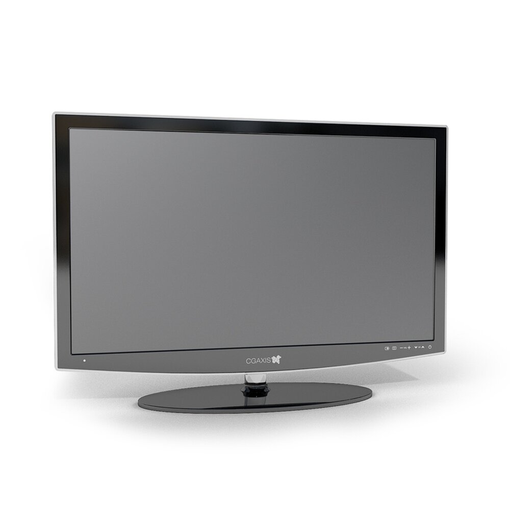 Televisor Pantalla Plana Con Base Oval Modelo 3D - Descargar Televisión ...