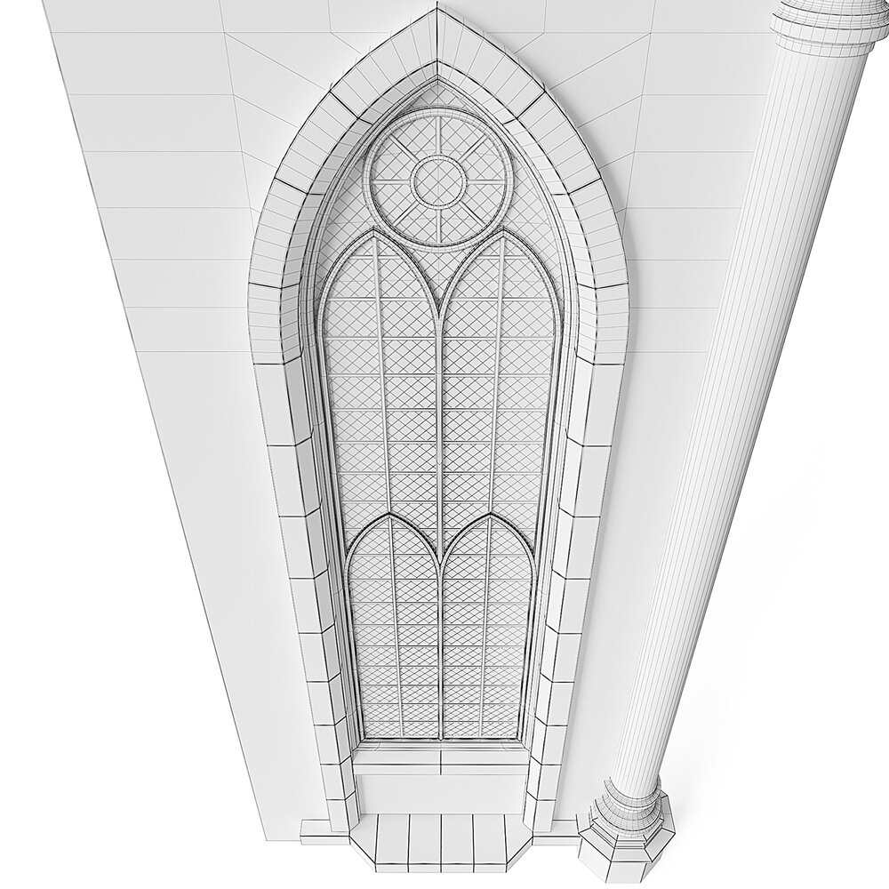 Throne Room Window Wall 3D model - Download Building components on ...