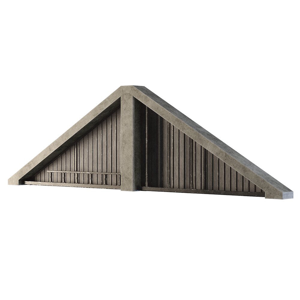 Concrete Factory Front Wall 3D model - Download Building components on ...