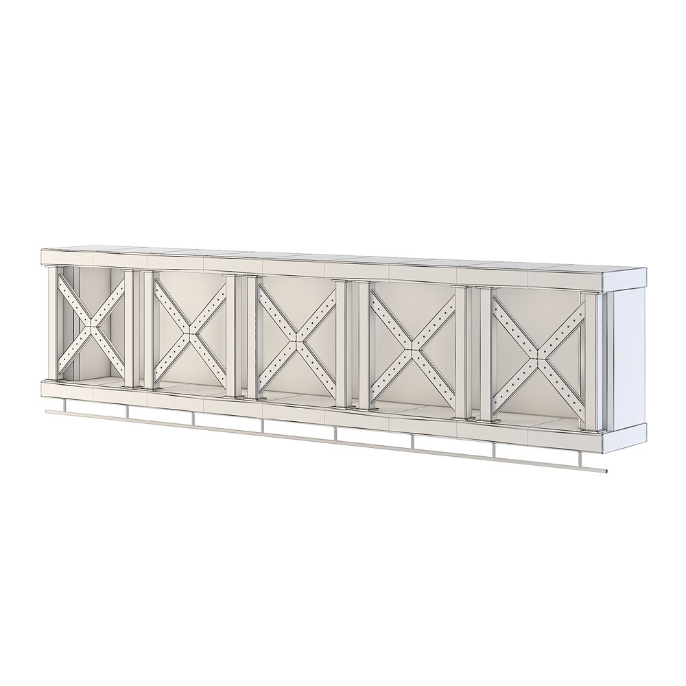 Factory Side Wall Upper 3D model - Download Building components on ...