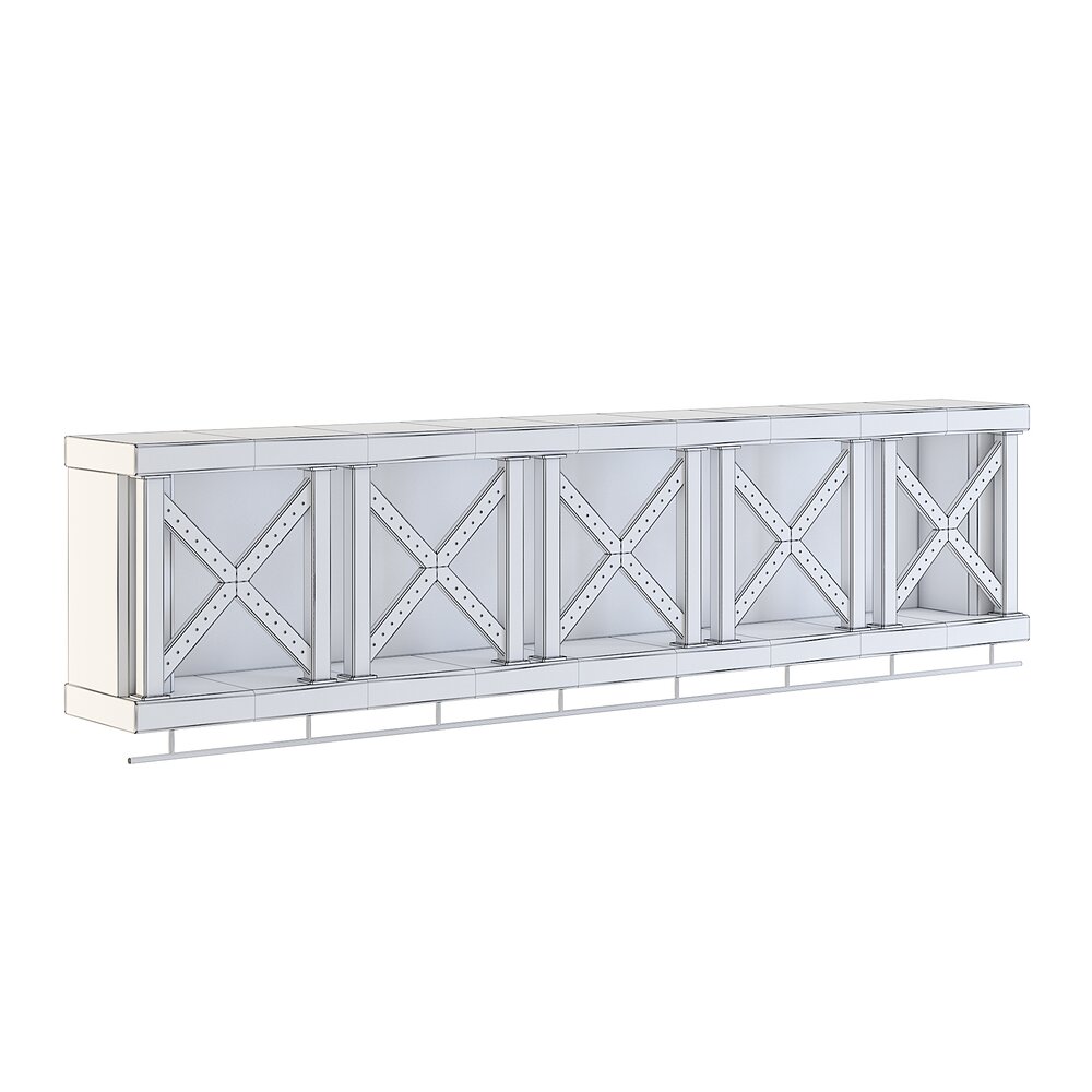 Factory Side Wall Upper 3D model - Download Building components on ...
