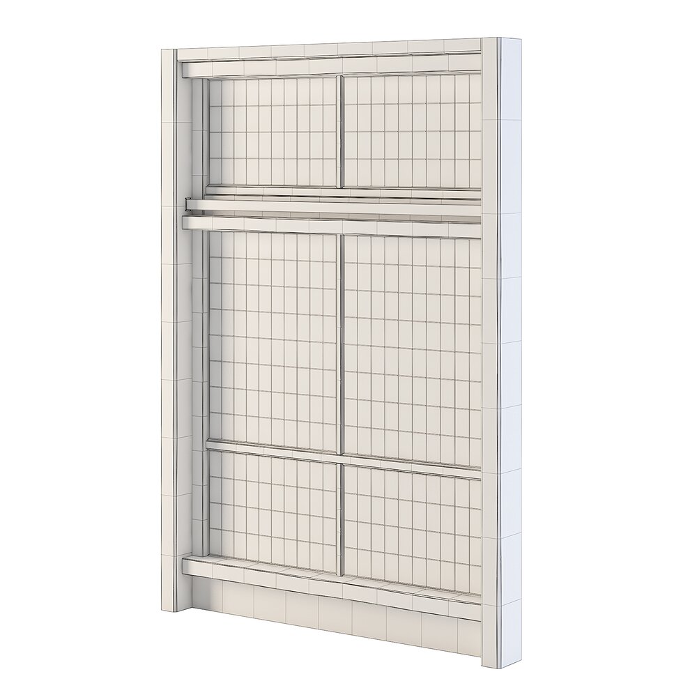 Factory Side Wall With Windows 3D model - Download Building components ...