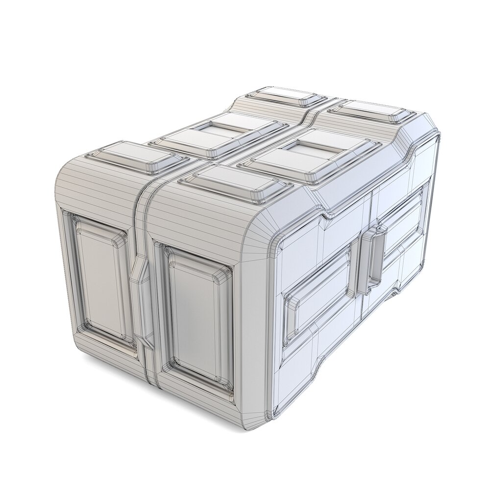 Space Station Container Crate 3D model - Download Space Stations on ...