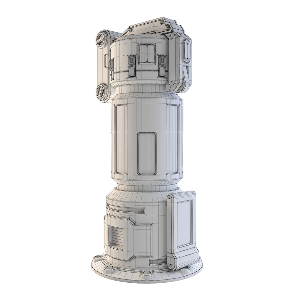 Space Station Cylindrical Pod 3D model - Download Space Stations on ...