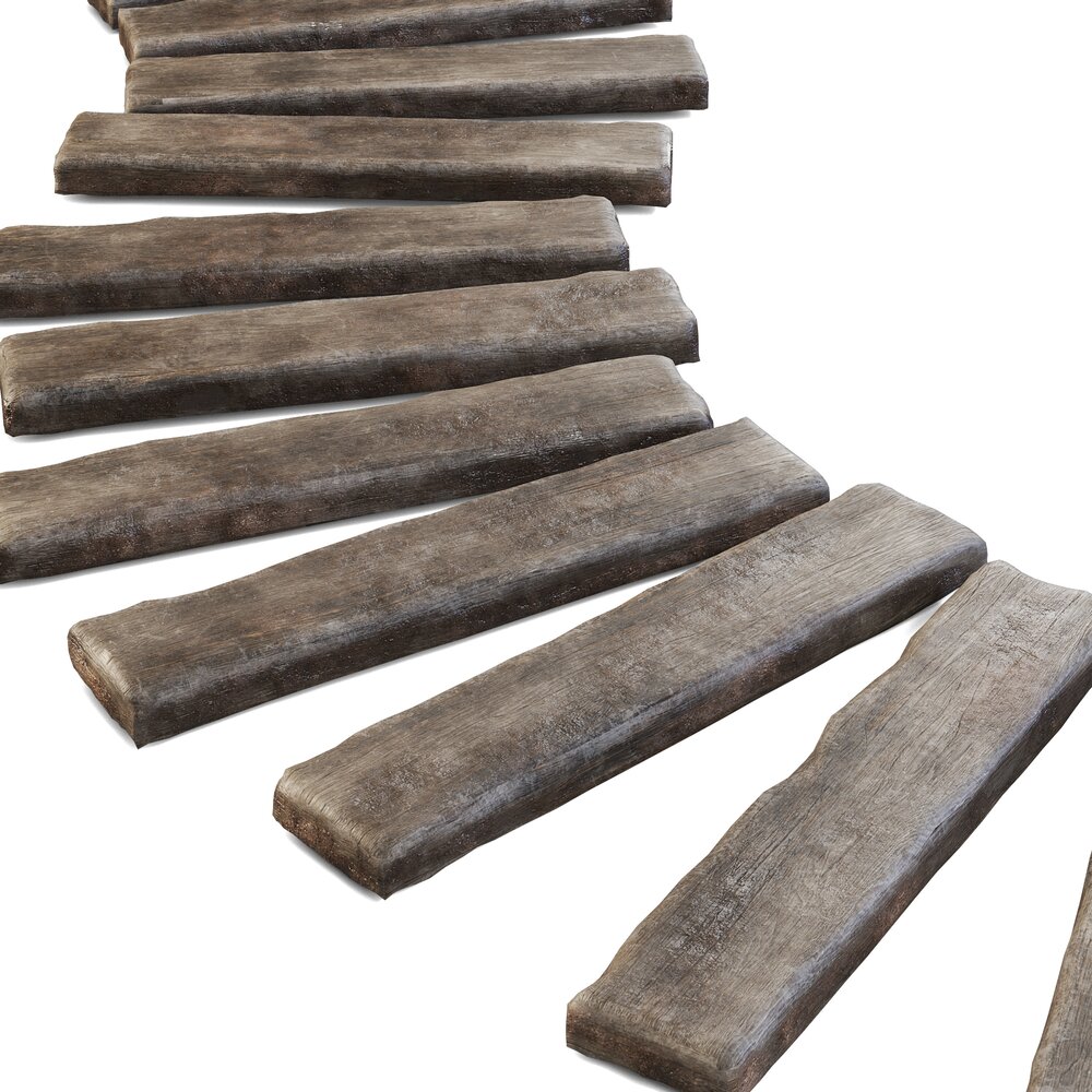 Wooden Log Path 3D model - Download Landscapes on 3DModels.org