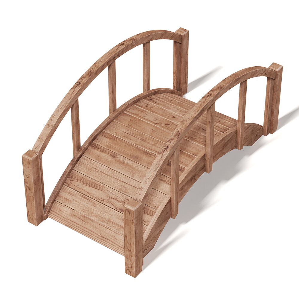 Small Wooden Bridge 3D model - Download Street elements on 3DModels.org
