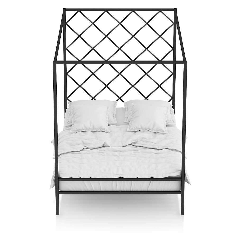 Large Metal Bed 3D model - Download Bed on 3DModels.org