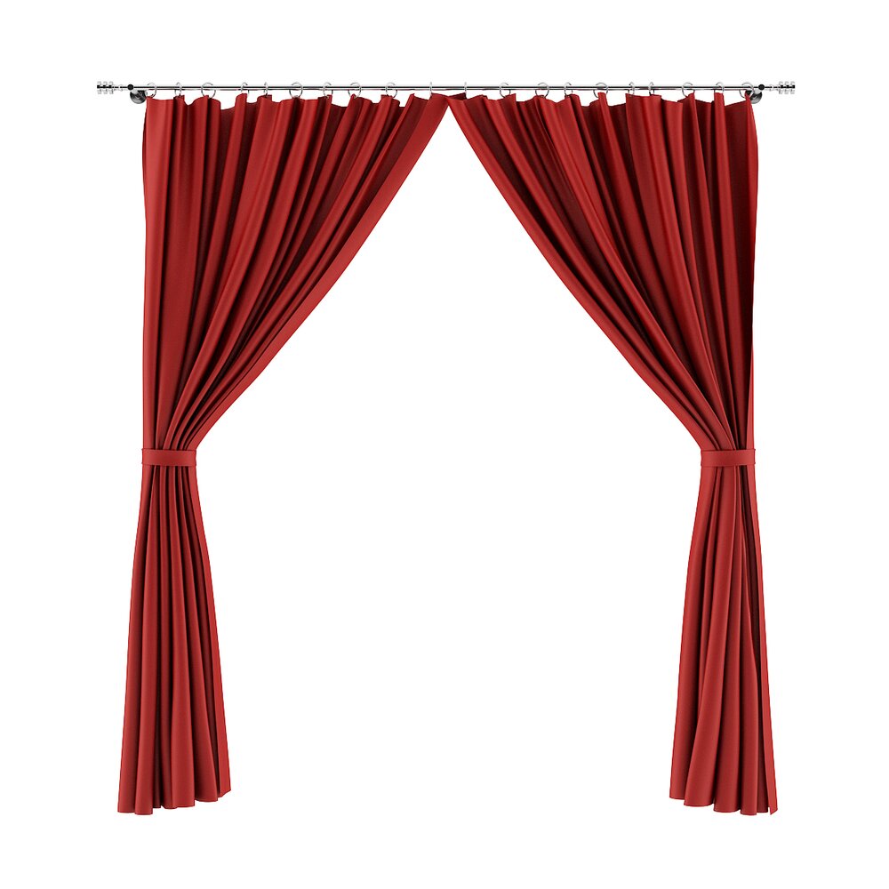 Red Curtains 3D model - Download Curtains and Blinds on 3DModels.org
