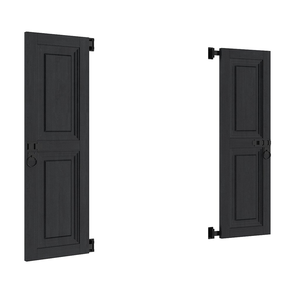 Black External Shutters 3D model - Download Building components on ...