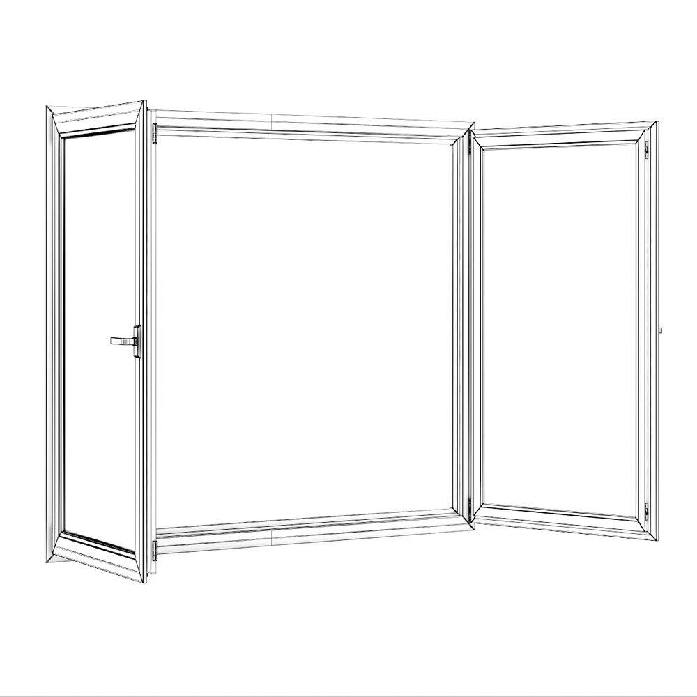 Metal Window 1770mm x 1500mm 3D model - Download Building components on ...