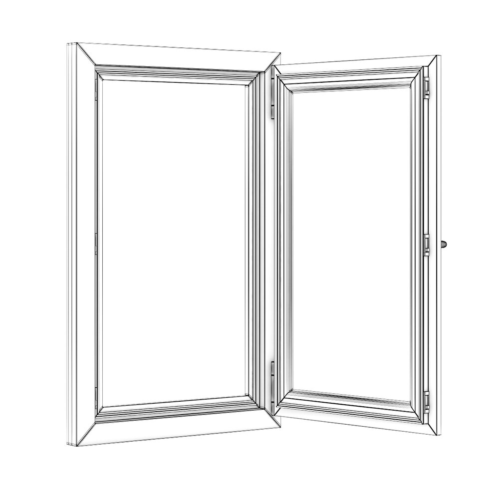 Plastic Window 700mm x 1120mm 3D model - Download Building components ...
