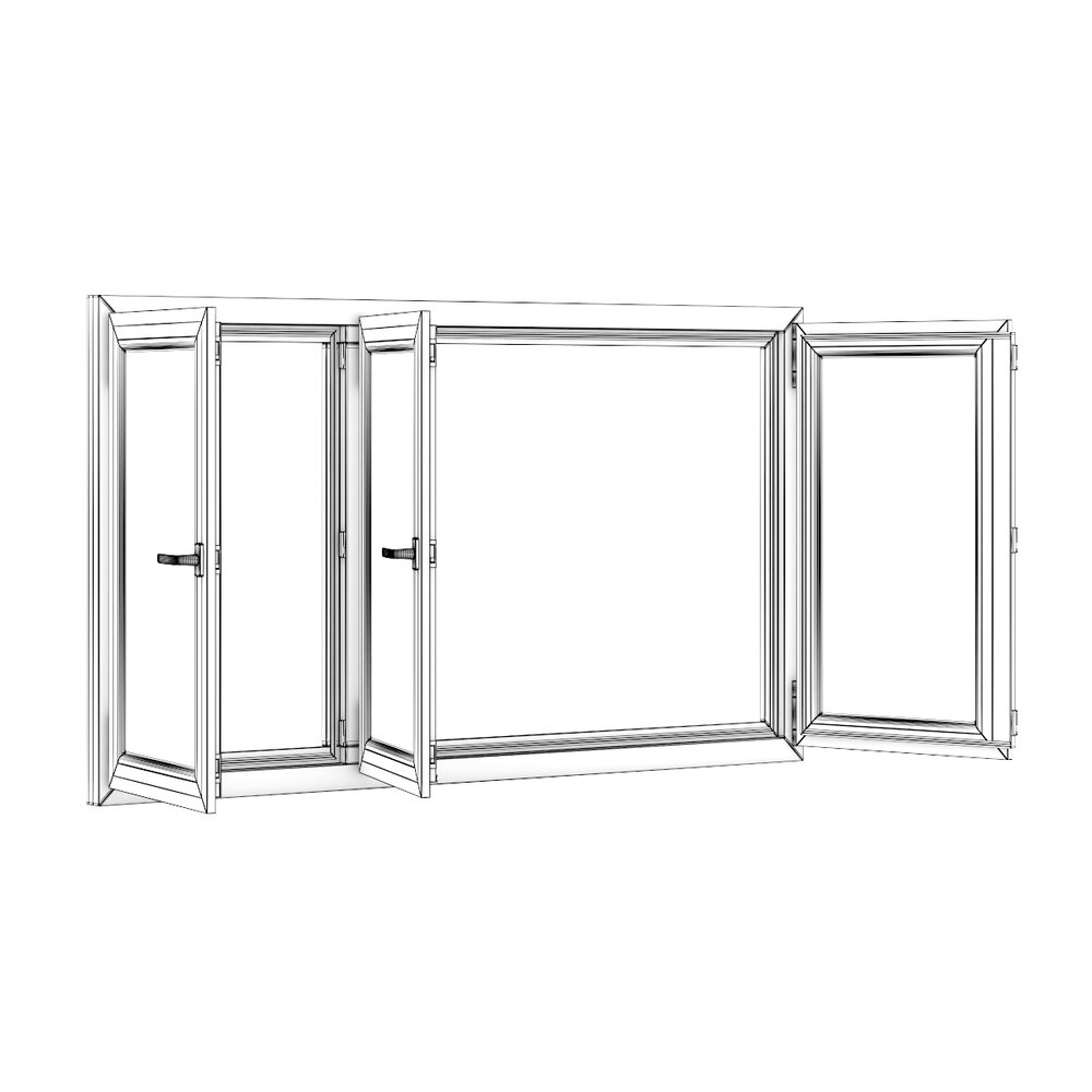 Plastic Window 1970mm x 1120mm 3D model - Download Building components ...