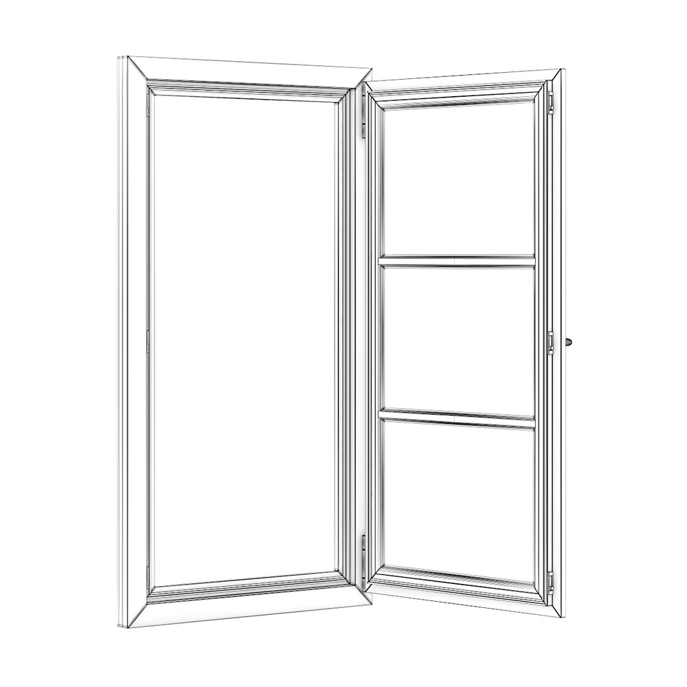 Plastic Window 800mm x 1520mm 3D model - Download Building components ...