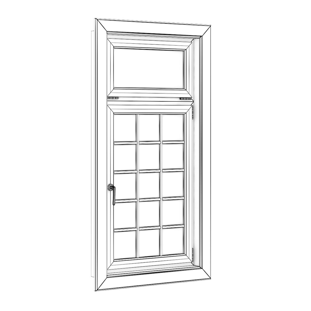 Plastic Window 1080mm x 2020mm 3D model - Download Building components ...