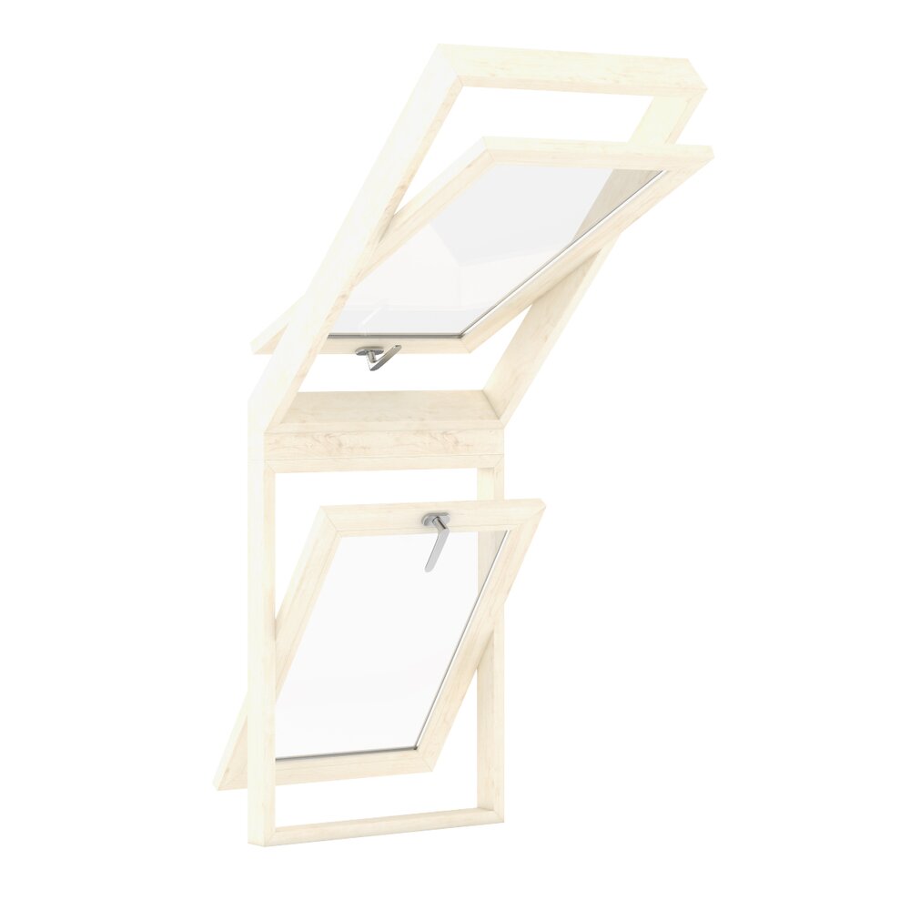 Roof Window 660mm x 1740mm 3D model - Download Building components on ...