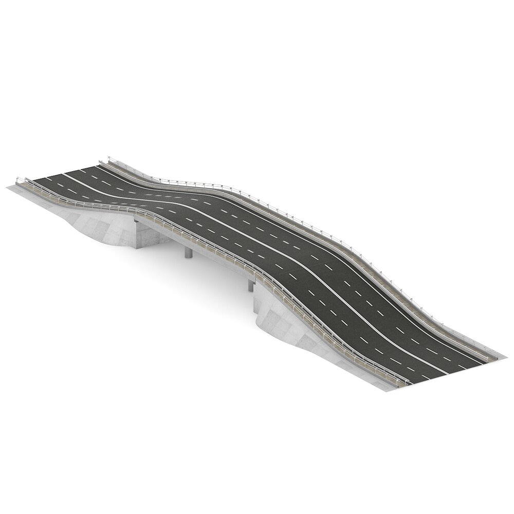 Highway Bridge 3D model - Download Street elements on 3DModels.org