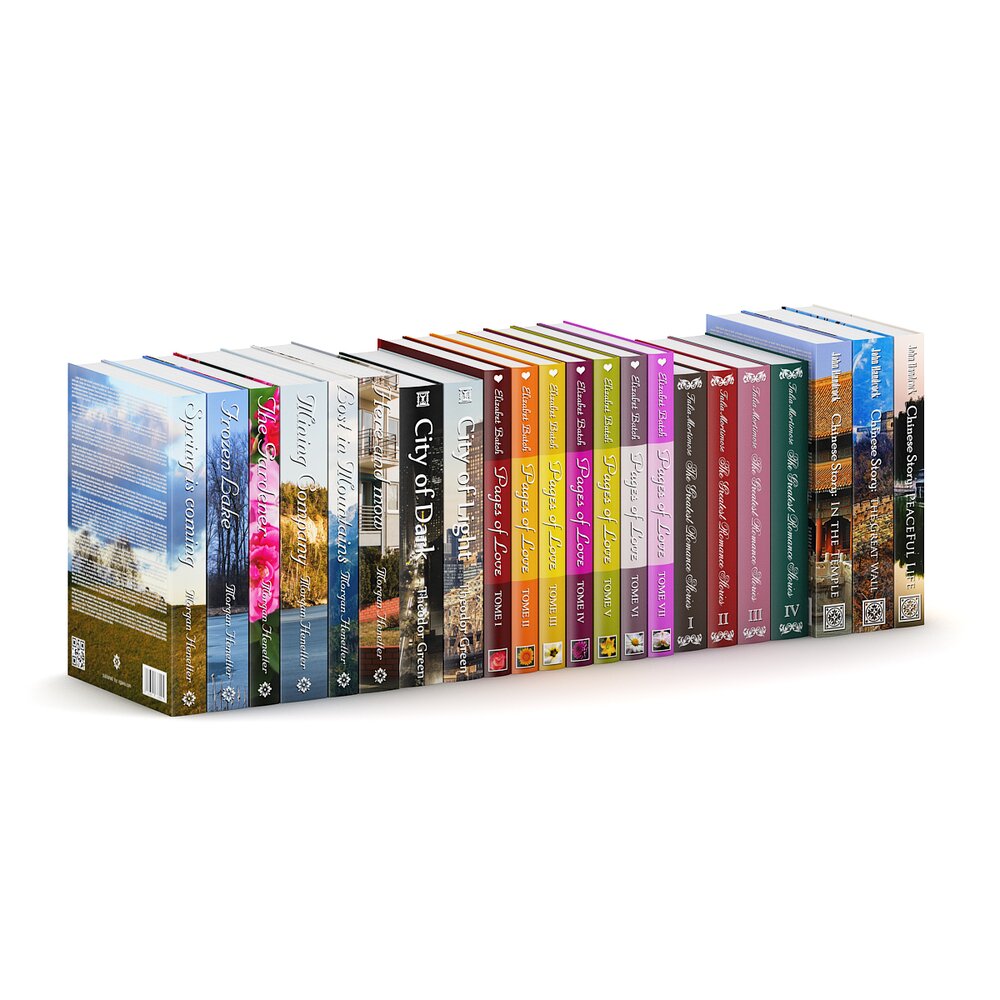 Novel Books 1 3D model - Download Stationery on 3DModels.org