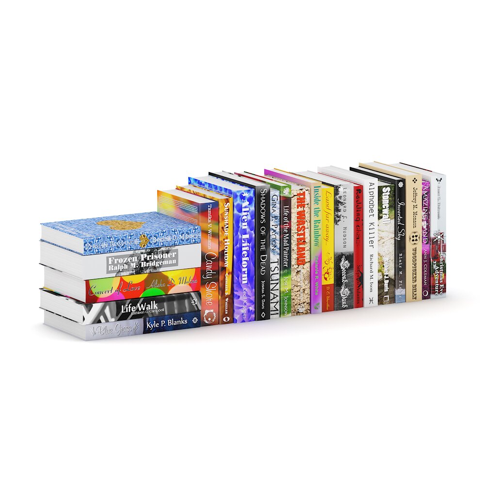 Novel Books 3 3D model - Download Stationery on 3DModels.org