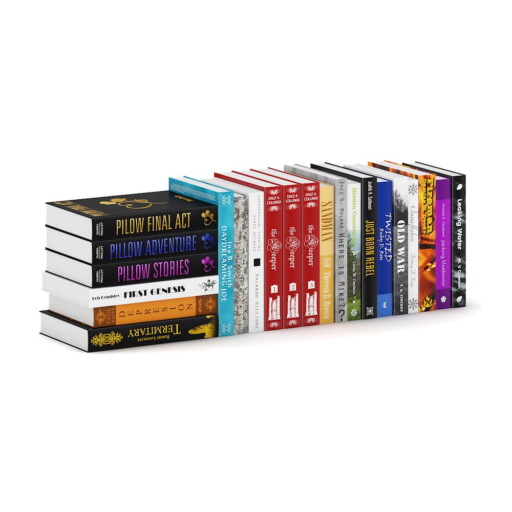 Novel Books 4 3D model - Download Stationery on 3DModels.org