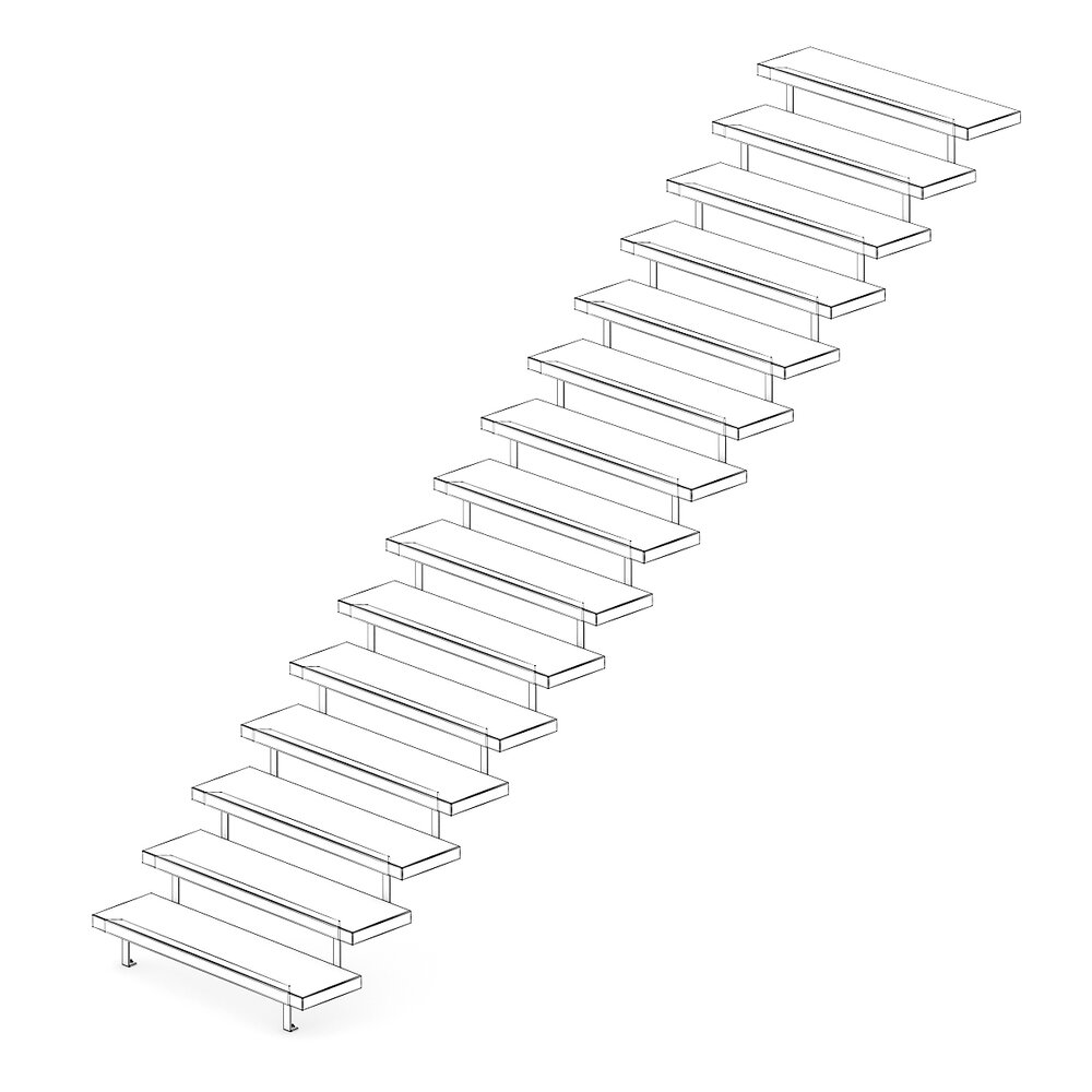 Black Metal Stairs 1 3D Model Download Building Components On