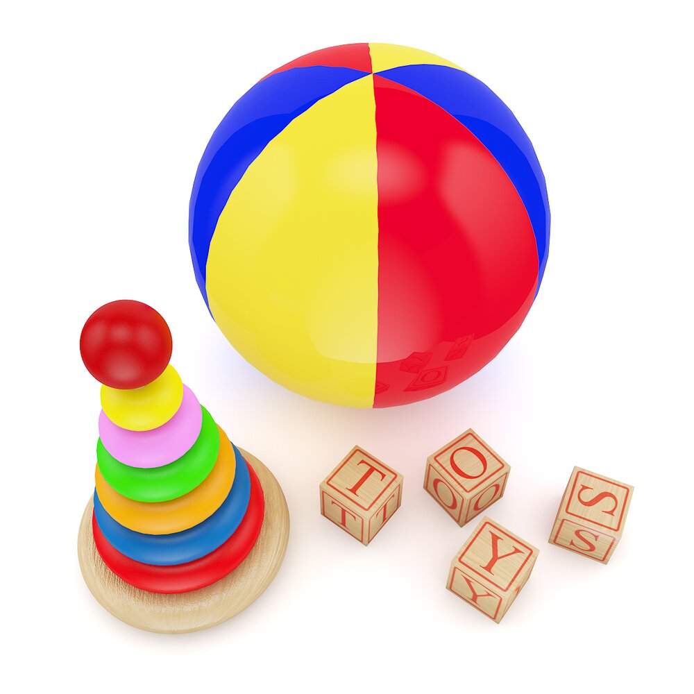 Ball and Blocks Toys 3D model - Download Toys on 3DModels.org
