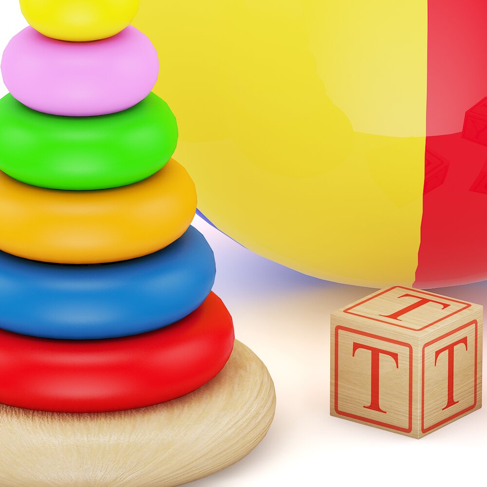 Ball and Blocks Toys 3D model - Download Toys on 3DModels.org