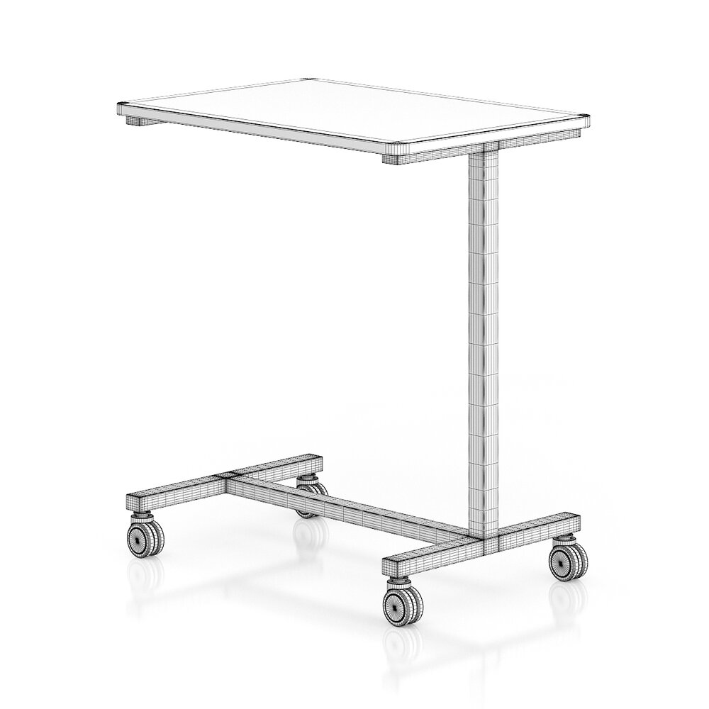 Hospital Bedside Table 3D model - Download Medical Equipment on ...