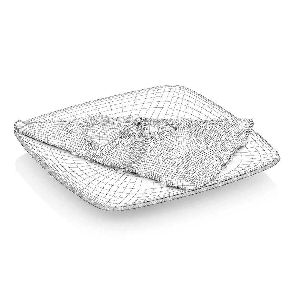 Triangle with salami and cheese 3D model - Download Fast food on ...